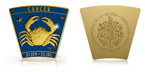 Rak na minci zušľachtené rýdzim zlatom a farebnou aplikáciou - E-shop ...